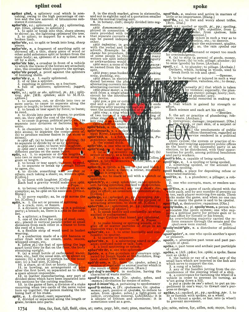 Dictionary Art Print Printed On Authentic Vintage Dictionary Book Page ...