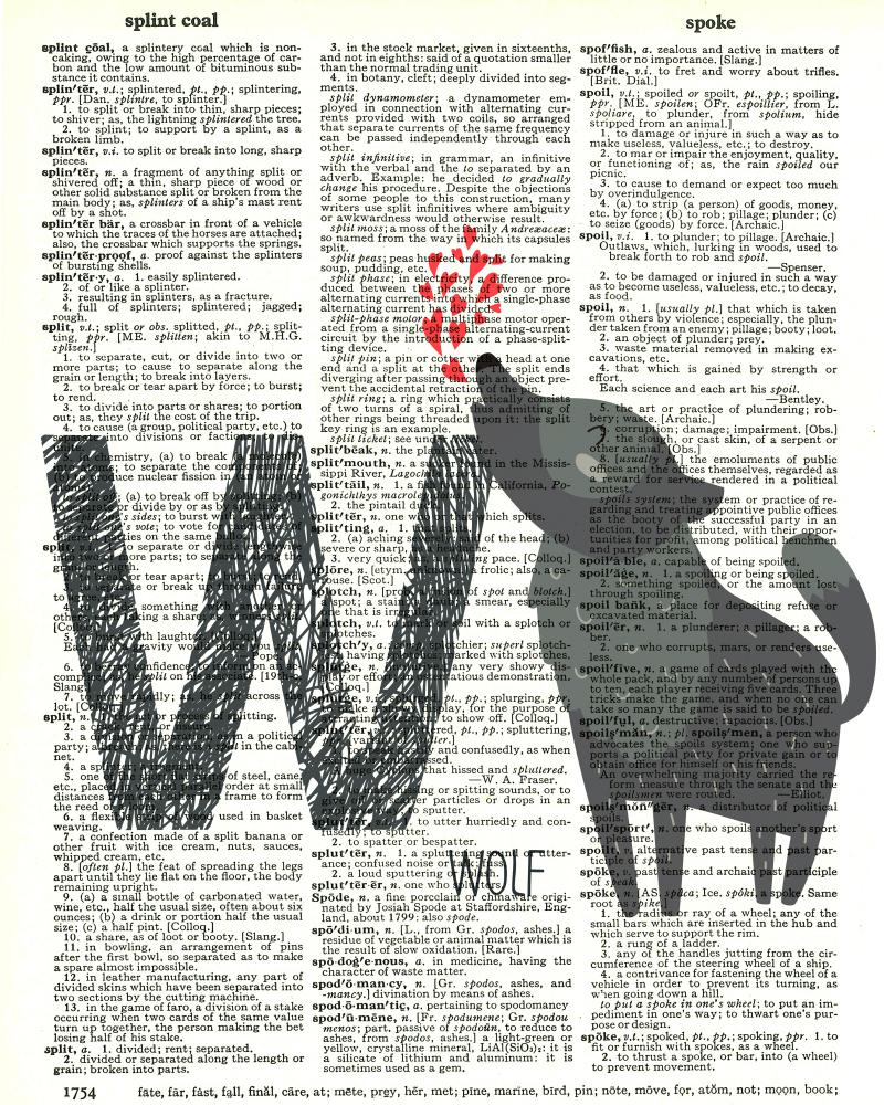 Dictionary Art Print Printed On Authentic Vintage Dictionary Book Page ...