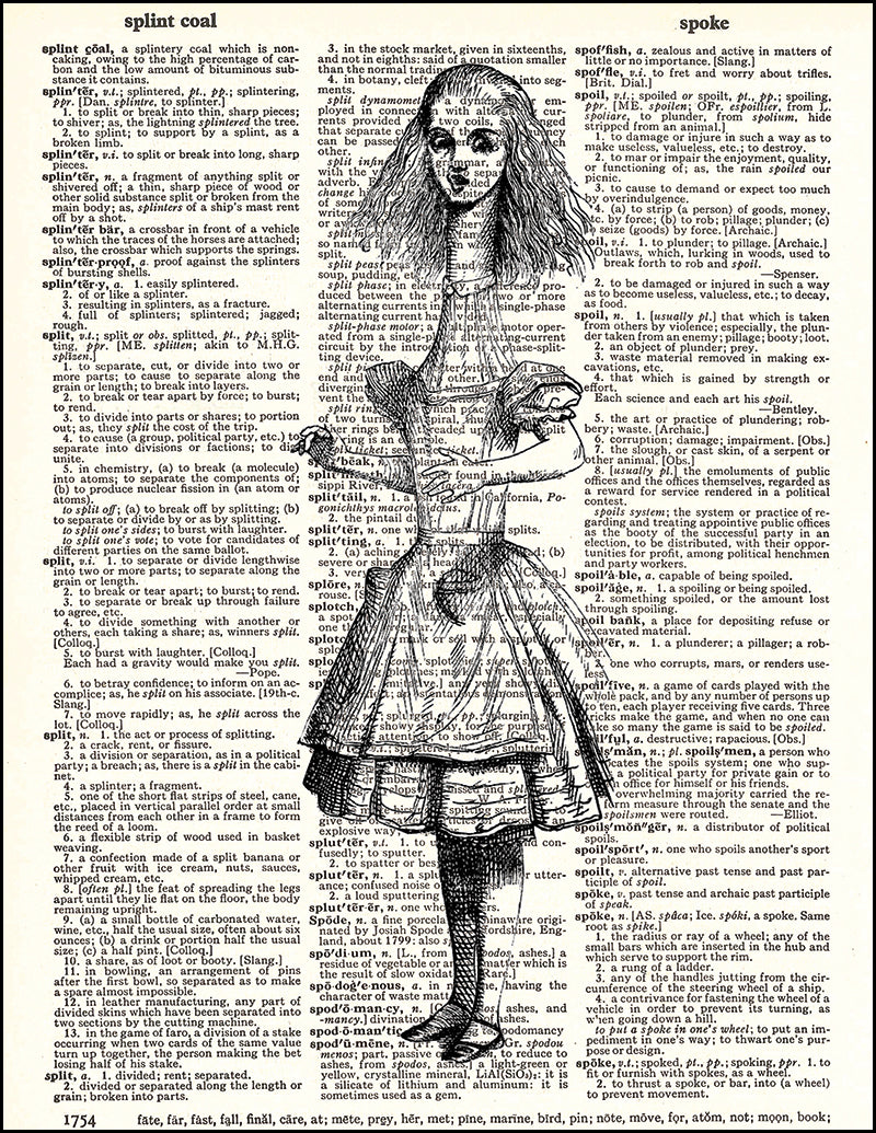 Alice Stretch - Dictionary Art Print — Fresh Prints of CT
