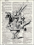 Rabbit Playing Trumpet - Dictionary Art Print — Fresh Prints of CT