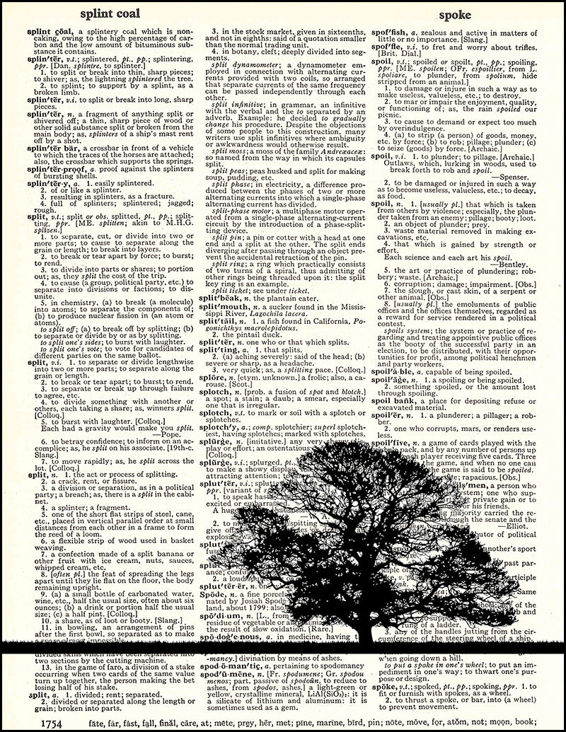 Oak Tree - Dictionary Art Print — Fresh Prints of CT