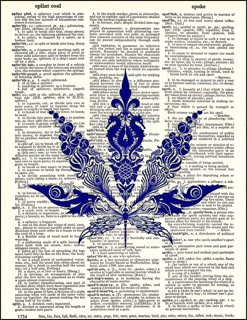 Artistic Pot Leaf - Dictionary Art Print — Fresh Prints of CT