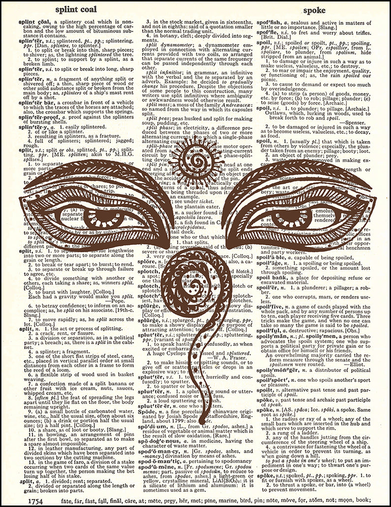 Henna Eyes - Dictionary Art Print — Fresh Prints of CT
