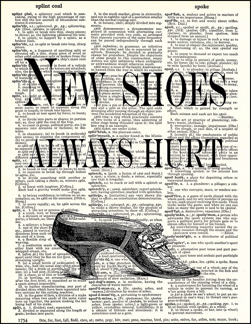 New Shoes Quote - Dictionary Art Print — Fresh Prints of CT