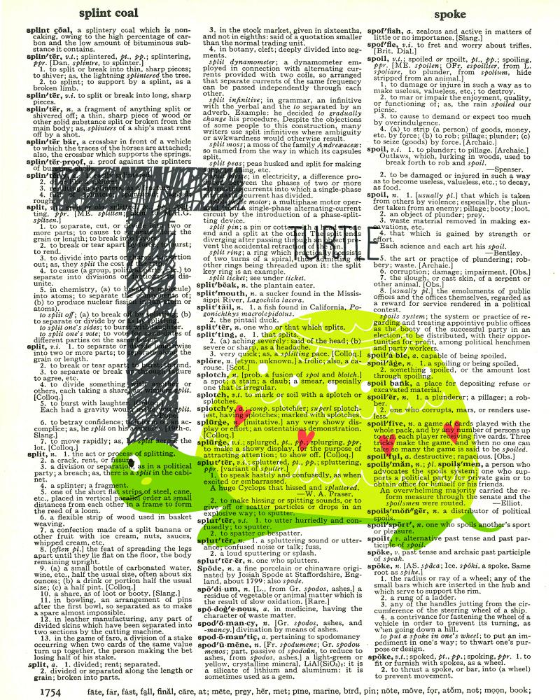 Dictionary Art Print Printed On Authentic Vintage Dictionary Book Page ...